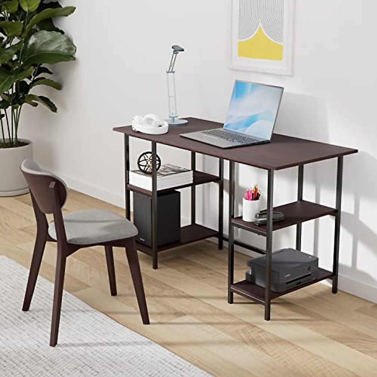 OneSpace Camden 4 Shelf Computer Desk, Espresso