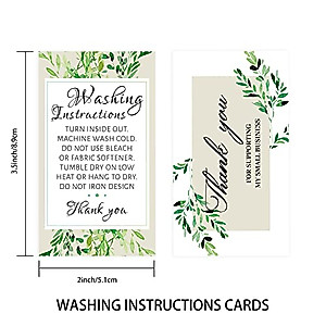 PLIGREAT 120 Pcs Clothing Washing Instructions Cards for Shirts, Tshirt Washing Instruction Care Cards, Customer Directions Card Thank You Cards Package Insert Card for Small Business Clothes Shop