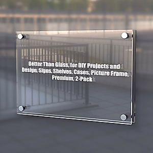 Performore Clear Plexiglass Acrylic Sheet 12x12 Inches, 6mm (1/4 inch Thickness) Unbreakable and Lightweight Substitute for Glasses, Great Use for Sneeze Guard, Shield, Greenhouse, Poster Frames