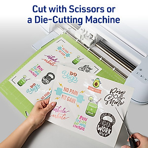 Avery Printable Sticker Paper, Glossy Clear, 8.5" x 11", Laser & Inkjet Printers, 7 Sheets (4397)