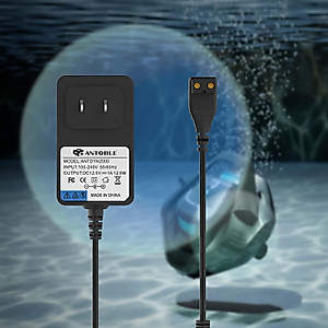 ANTOBLE 12.6V Charger Compatible with Aiper Seagull 1000 600 Smart Pool Cleaner Power Adapter Cord Replacement Parts Pool Vacuum Power Supply for Aiper HJ1103J Automatic Robotic Vac Cleaner Charger