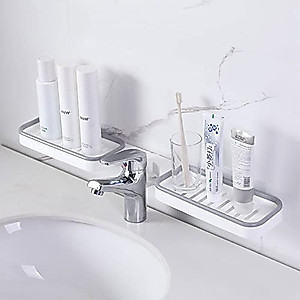 Aurgiarme Bathroom Corner Shelf Holder Wall Mounted Organization Rack Supplies for Face Cream Shampoo Accessory