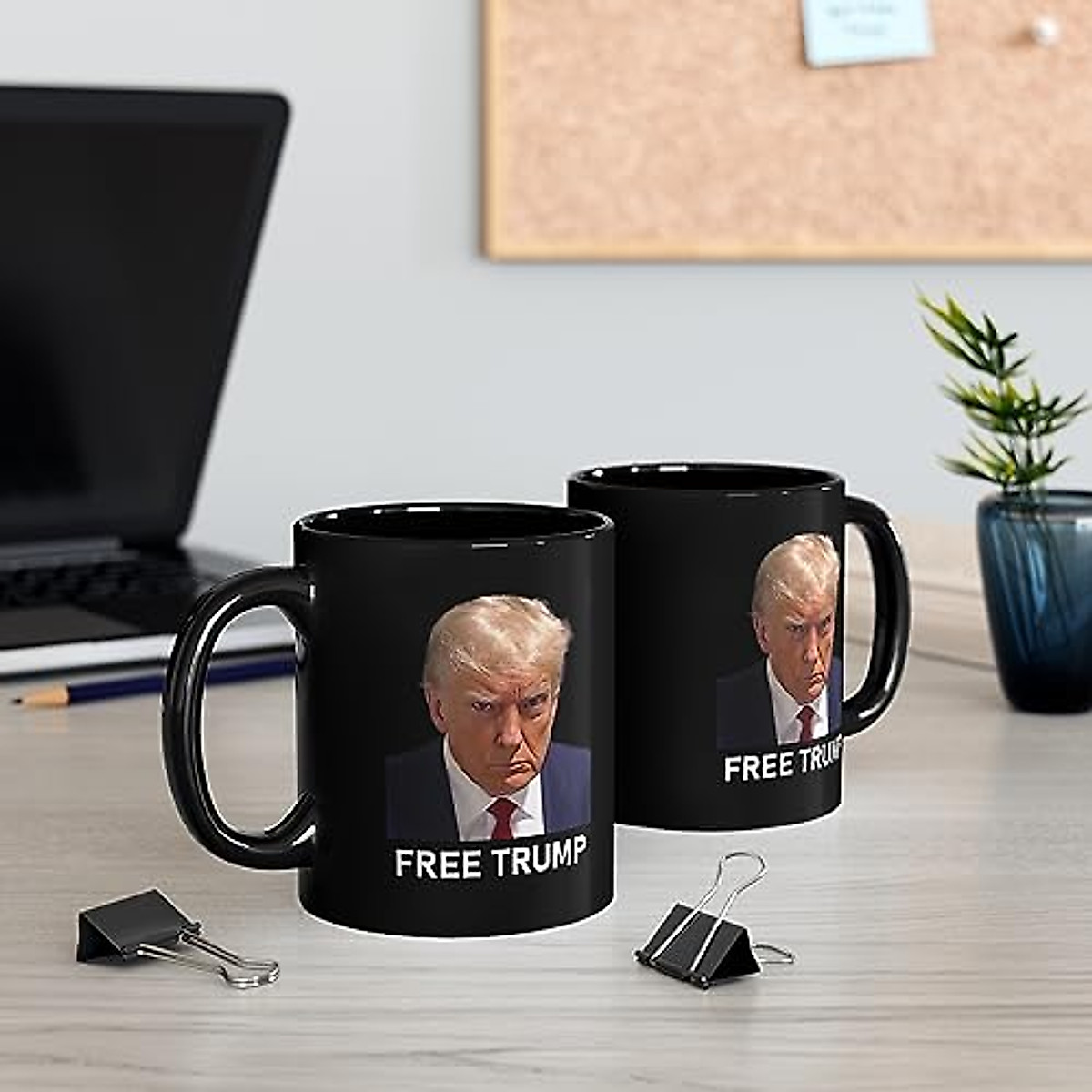 Brian Bula Trump Mug Shot Free Trump Coffee Mug Never Surrender Black Official Mugshot