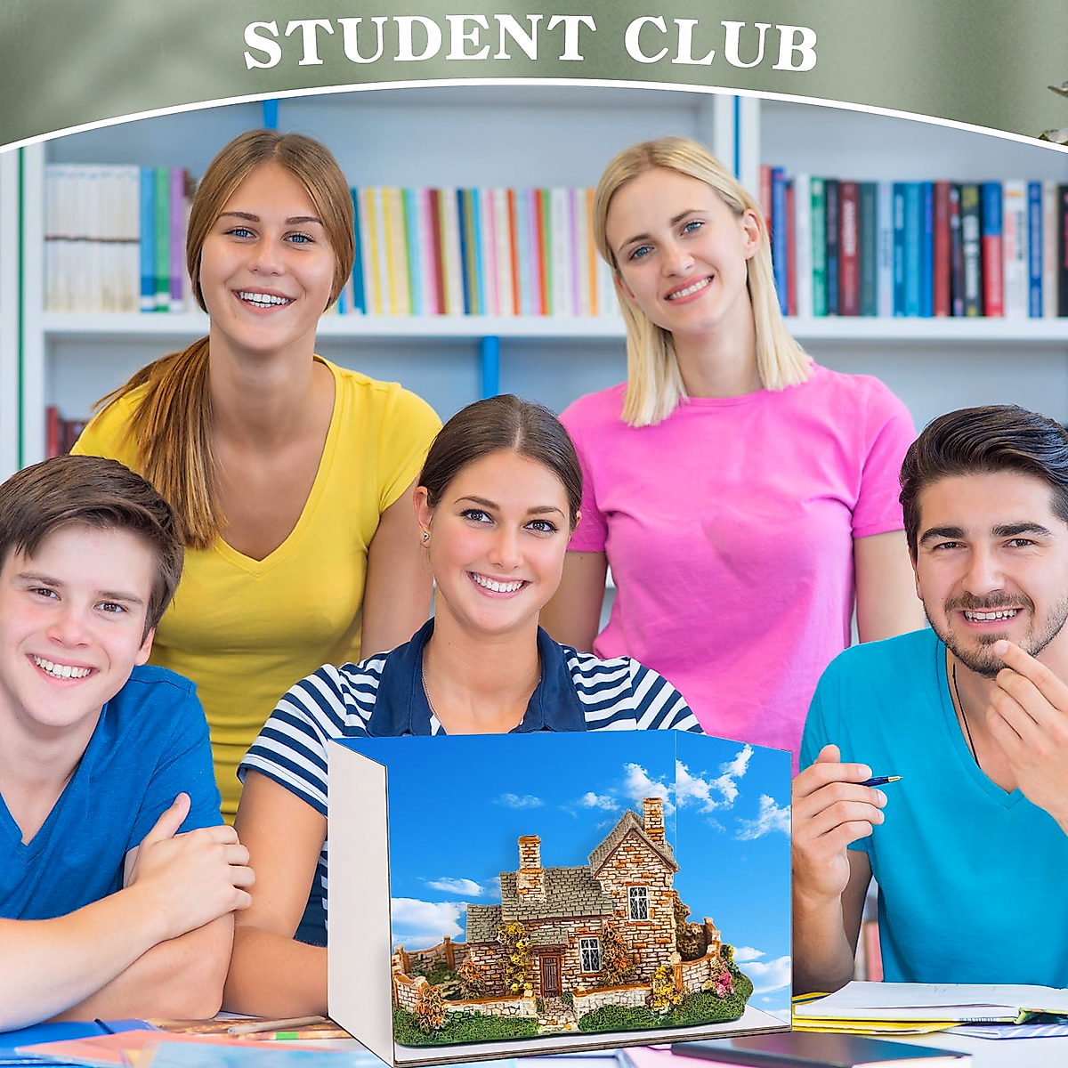 3 Pcs Diorama Box Cardboard Diorama Kit Diorama Supplies with Double Sided Tapes for Diorama Project Display, White Display Case, 11.8 x 8.7 x 8.3 Inch