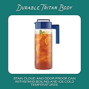 Takeya Patented and Airtight Pitcher Made in the USA, BPA Free Food Grade Tritan Plastic, 2 qt, Black