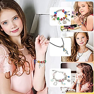 CIHOPE Charm Bracelet Making Kit, DIY Jewelry Making Kit for Girls Birthday Gifts, Mermaid/Unicorn Girls Toys Arts and Crafts for Kids Ages 6-12