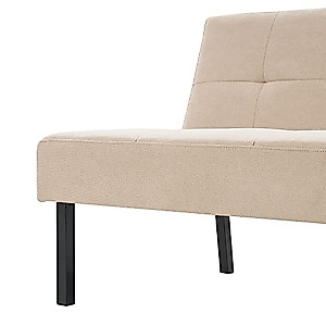 Panana Convertible Sofa Bed Modern Folding Recliner Futon Sofa for Small Living Room, Cream