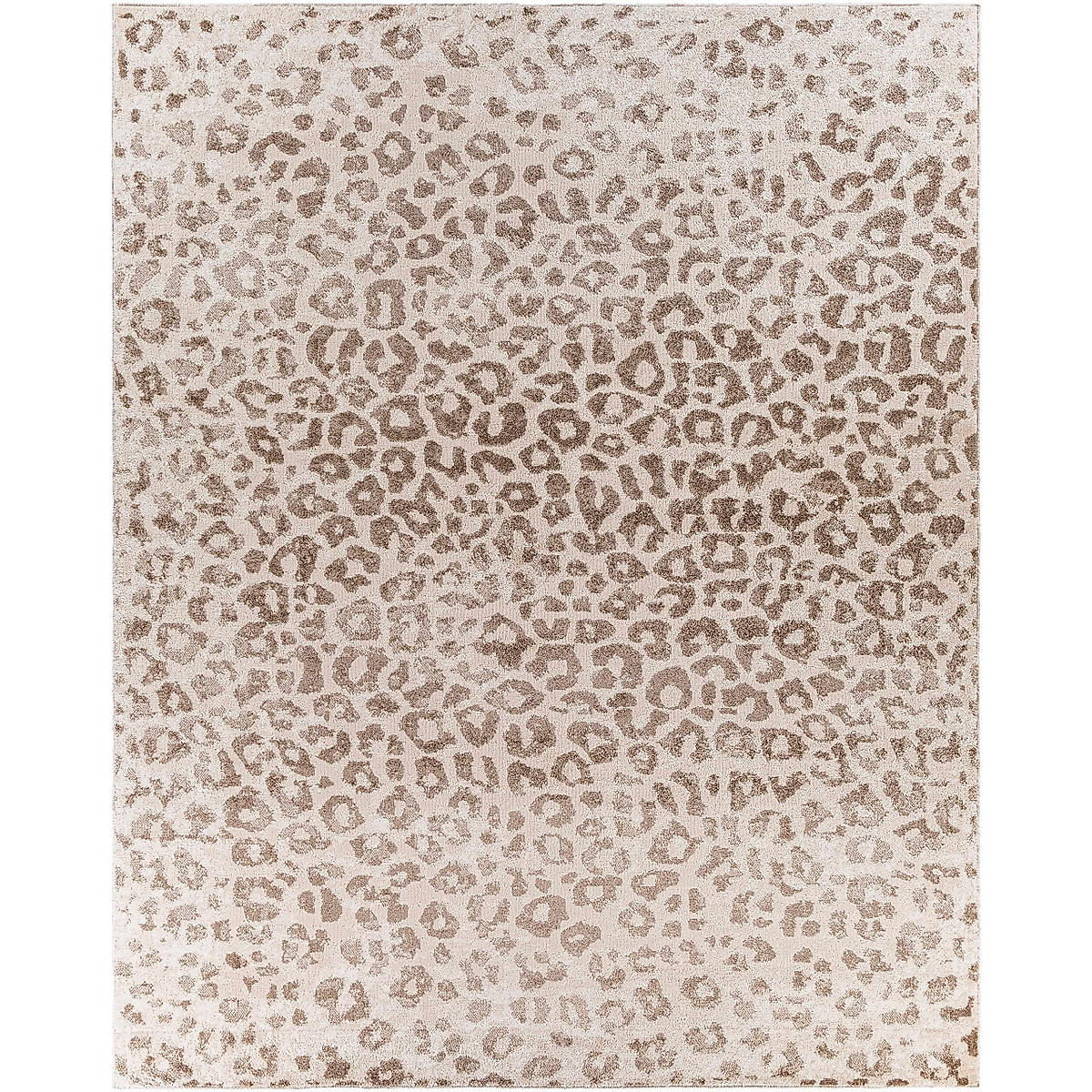 Hauteloom Bonhill Modern Animal Print Area Rug for Living Room, Bedroom, Dining Room - Bohemain Leopard Print Carpet - Tan, Terracota, Brown, Beige, Ivory - 5'3" x 7'3" (5x7)