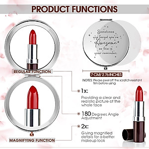 Roowest 10 Pcs Inspirational Compact Mirror Sometimes You Forget You're Awesome Appreciation Thank You Gifts for Women Employee Coworker Staff Birthday Favor Magnifying Pocket Mirror (White)