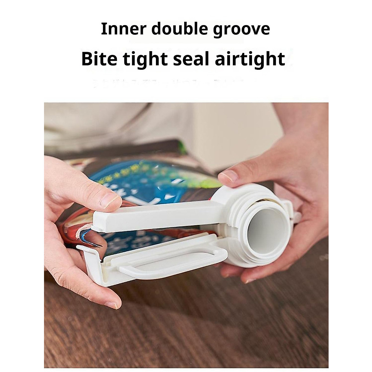 4Pcs Bag Clip with Pour spouts Food Clips to Seal Pour Food Storage Bag Clip with Spout for Cereal Snacks and More (4 in 1)