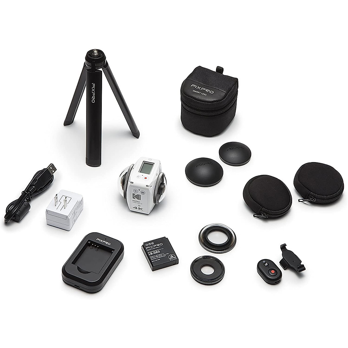 Kodak Pixpro Orbit360 4K VR Camera with Adventure Pack Bundle with 64GB microSDXC Memory Card