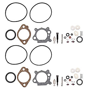 2 pcs 498260 Carburetor Overhaul Kit Gasket Set for Rebuild Kit 398183 490937 492495 493762 498261 T490937 Lawn Mower