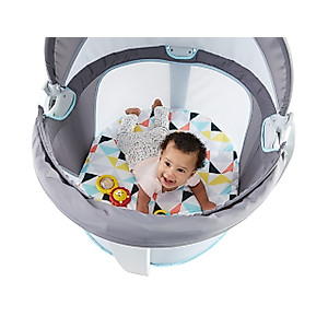 Fisher-Price Portable Bassinet and Travel-Play Area with Baby Toys, Indoor and Outdoor Use, On-the-Go Baby Dome, Windmill