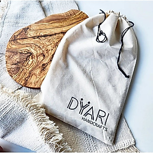 DYARI Personalized Cutting Board – 100% Natural Olive Wood Cutting Board – Premium Eco-Friendly Tunisian Rustic Serving Board – Laser Engraved Live Edge Charcuterie Board (Design 3)