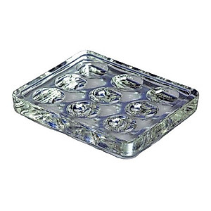 Corning Pyrex 7220-85 Borosilicate Glass 9 Depression Spot Plates for Chemical and Color Reactions, 85mm Width, 100mm Length (Pack of 6)