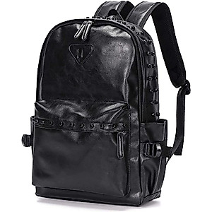 Ro Rox Unisex PU Punk Goth Laptop Bag School Uni Backpack