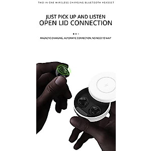 Loluka Mini Wireless Earbuds Small Bluetooth Earphones LED Display Electricity Headset Streaming Music from Cellphone for Sleep on Side, Running, Workout, Travel, Handsfree for iOS Android