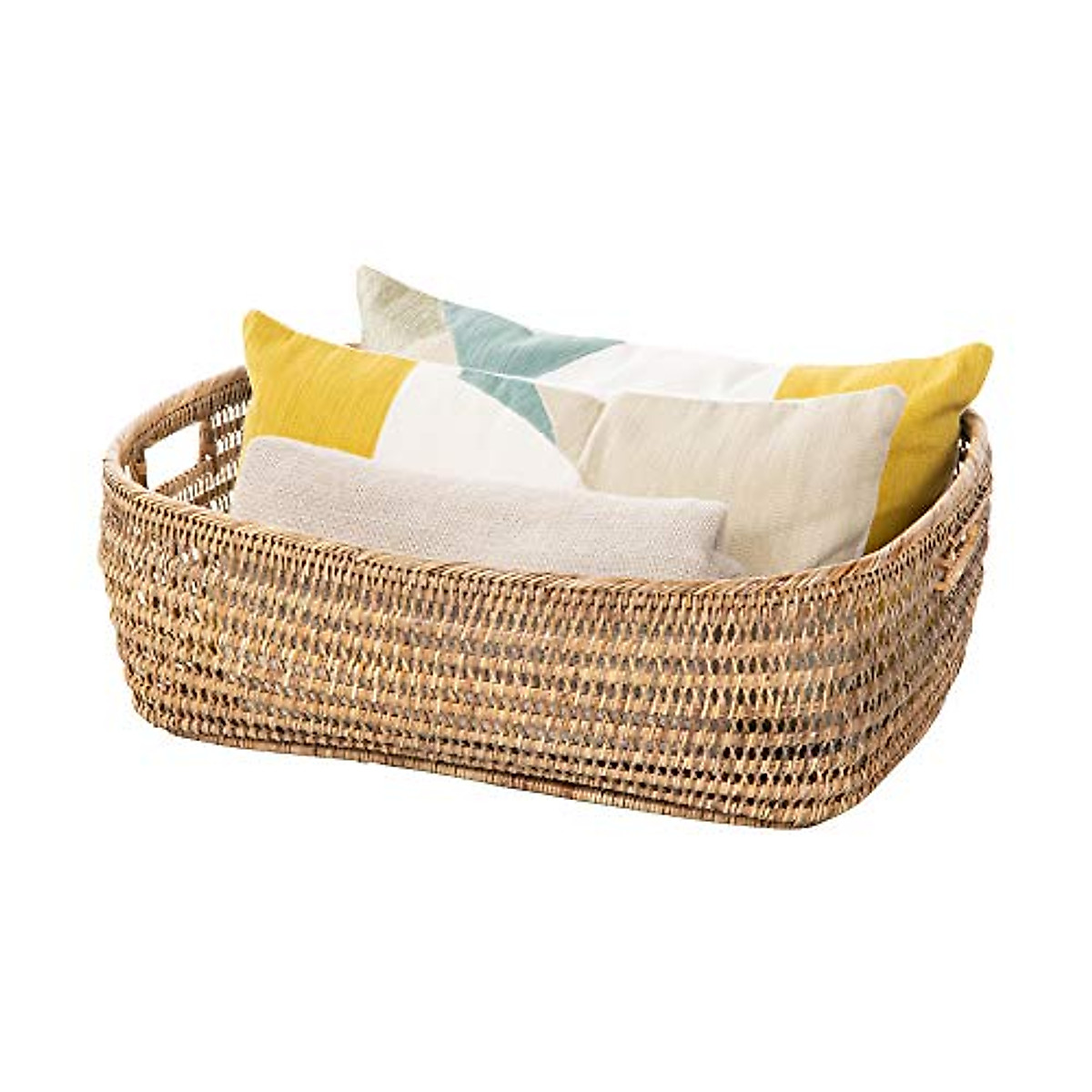 Kouboo Cambria Open Weave Basket, Honey-Brown