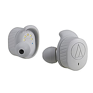 Audio-Technica ATH-SPORT7TWGY SonicSport Wireless In-Ear Headphones, Gray