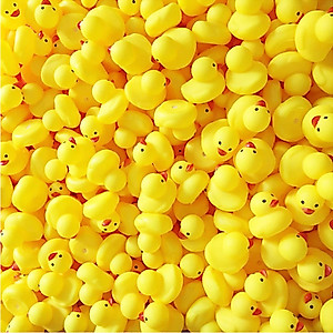 AHUA Bath Duck Toys 20 PCS Mini Rubber Ducks Squeak and Float Ducks Baby Shower Toy for Toddlers Boys Girls over 3 Months(1.8'')