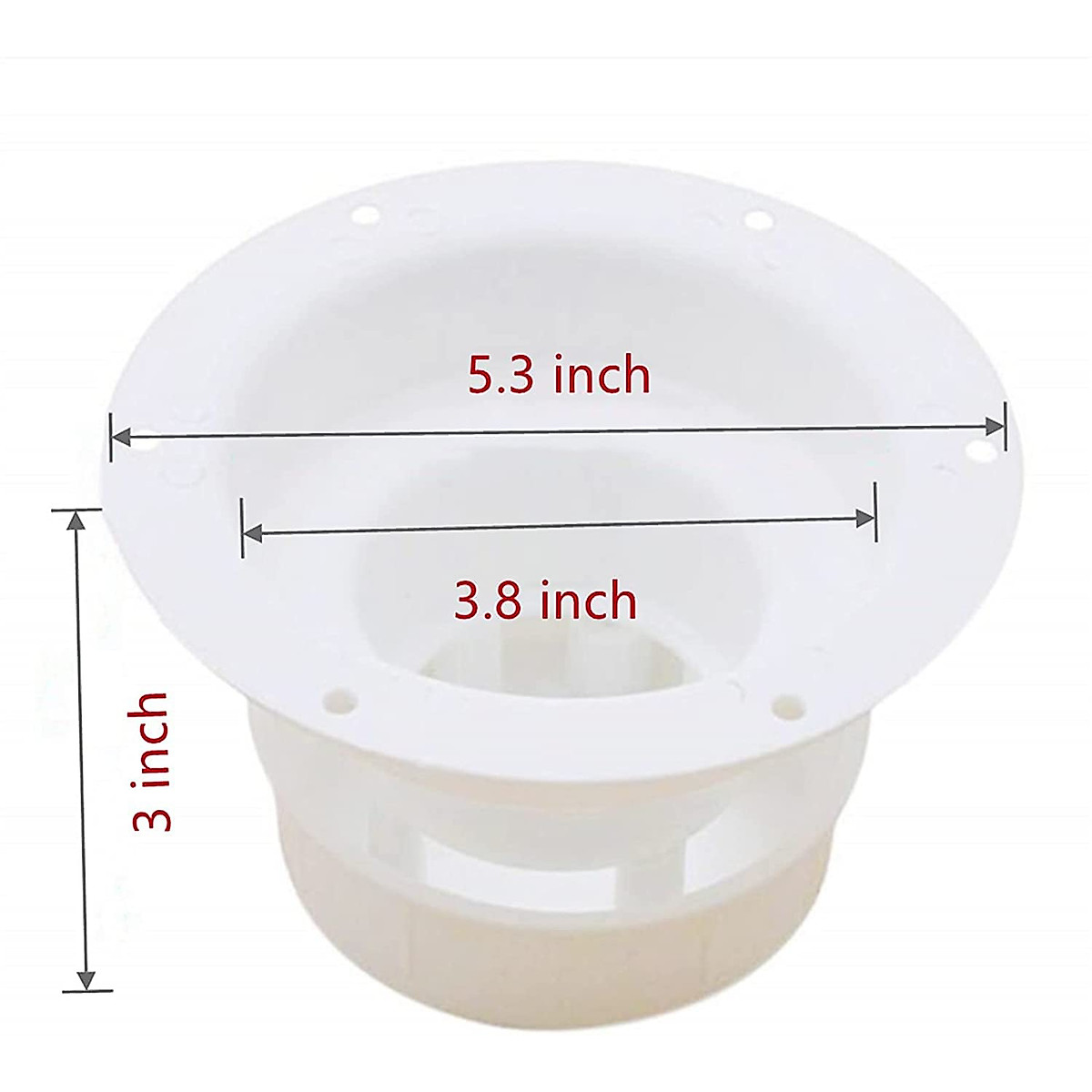 HOMEE RV Plumbing Vent Cap, Sewer Vent Cap, Plastic Roof Cover for Trailer Camper 1 to 2 3/8 Inch- White