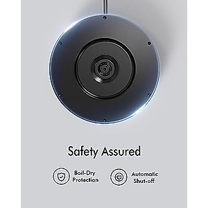 1.5L Double-Walled Cool Touch Electric Tea Kettle, Sleek and Heat-Resistant Glass Body with LED Light Indicator, Wide-Open Lid, BPA-Free, Fast Heating 1500W for Hot Water and Tea, Silver