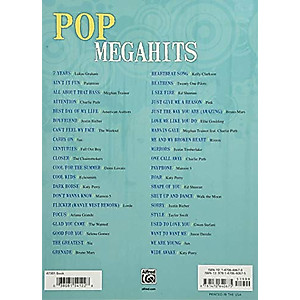 Pop Megahits: 40 Chart-Topping Pop Songs (Easy Piano)