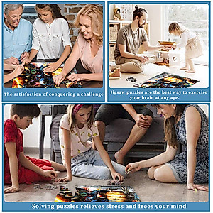 SiTimmGer Puzzles for Adults 500 Pieces Jigsaw Puzzles Space Traveler Solar System Puzzle for Family Challenging Hard Puzzle Summer Games 14.5" x 20”