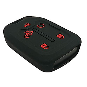 KAWIHEN Silicone Key Fob Cover Compatible with for 2019 2020 2021 Chevrolet Chevy Silverado 1500 2500HD 3500HD GMC Sierra 1500 2500HD 3500HD HYQ1EA 13529632 13591396