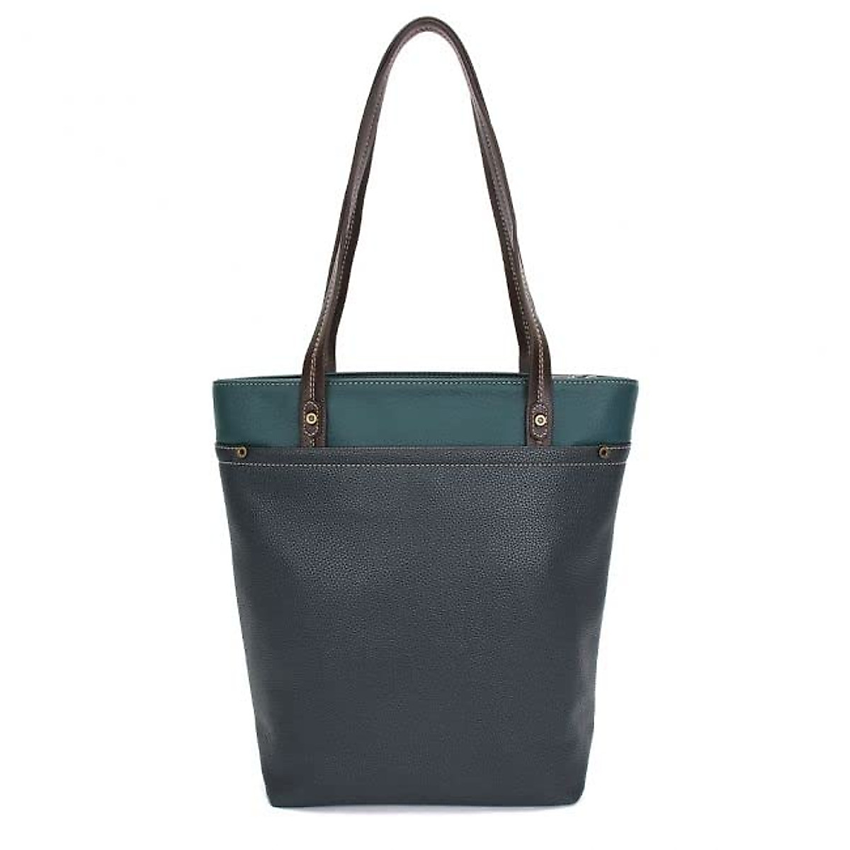 Chala Group Chala Deluxe Vegan Leather Every Day Tote Bag Purse : 13.5 x 14 inches (Turtle)