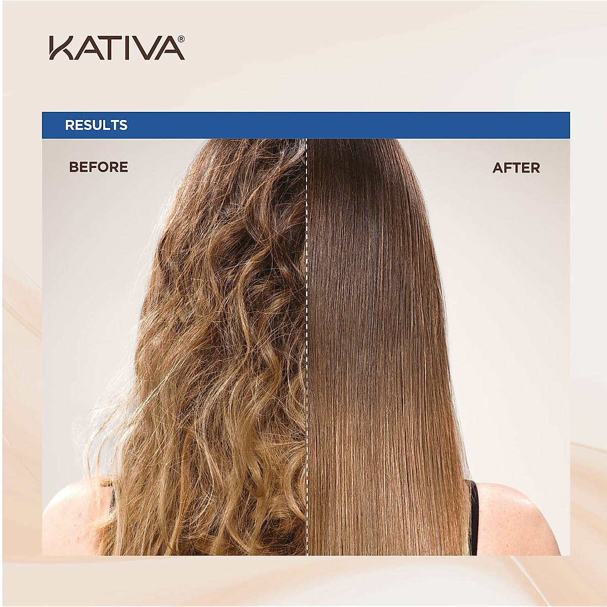 Kativa Brazilian Straightening Brunette Kit, 12 Weeks of Home Use Professional Straightening, with Organic Coconut Oil, Açai Oil, and Keratin, for Straighter, Softer and Shinier Dark-Coloured Hair