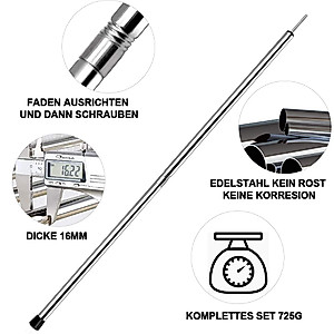 SANLIKE Tent Poles for Tarp, 6.6' Tarp Poles Set of 2, Tent Poles Replacement, Telescoping Pole, Canopy Poles, Camping Poles for Rooftop Tents, Trekking Pole Tent for Trailor, Rain Fly, Camper, Awning