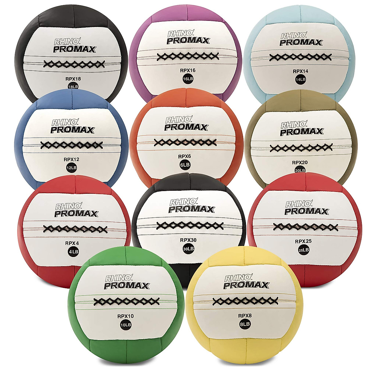Champion Sports RPX14 Rhino Promax Slam Balls, 14 lb, Soft Shell with Non-Slip Grip, Medicine Wall Exercise Ball for Weightlifting, Plyometrics, Cross Training, & Home Gym Fitness