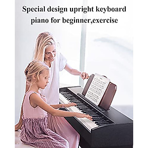 Keyboard Piano, Eastar 61 Key Keyboard for Beginners/Professional, Full Size Electric Piano, Classic Wooden Digital Keyboard with Sustain Pedal & Music Stand, Supports MP3/USB/Audio/Mic/Headphones