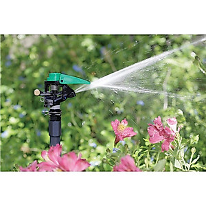Rain Bird P5-R PLUS Plastic Impact Sprinkler with Nozzle Set, Adjustable 20° - 360° Pattern, 24' - 45' Spray Distance