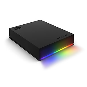 Seagate FireCuda Gaming Hard Drive External Hard Drive 5TB - USB 3.2 Gen 1, RGB LED lighting for PC and Mac with Rescue Services (STKL5000400)