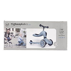 Scoot & Ride 2-in-1 Ride-On & Stand Kids Scooter, Ages 1 to 5, Highwaykick 1, Steel