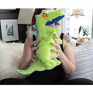 Nickelodeon Rugrats Reptar 15-Inch Character Plush Toy | Soft Cute Plushies and Big Stuffed Animals, Cartoon Gifts and Collectibles | Kids Room Decor, Bedroom Accessories