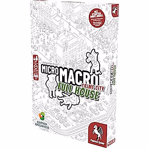 MicroMacro: Crime City: Full House - Board Game by Pegasus Spiele 1-4 Players – Board Games for Family – 15-45 Minutes of Gameplay – Games for Family Game Night – Kids and Adults Ages 12+ - English
