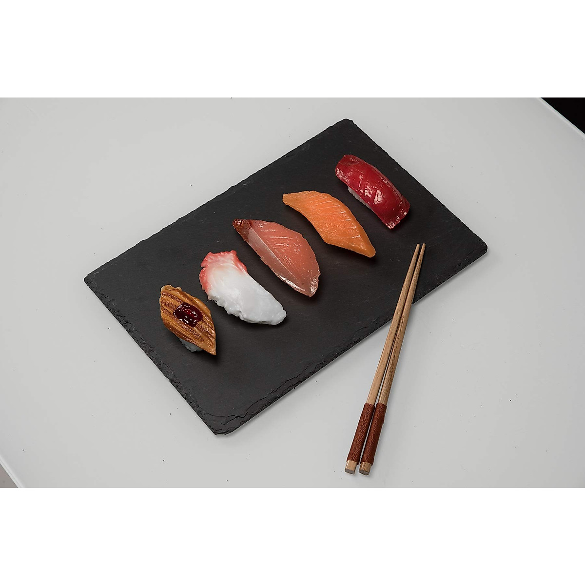 KEVLANG 3 pack-12"x 8" Slate Cheese Boards with Natural Cut Edges. Perfect Slate Serving Tray for Cheese,Cupcakes,Fruits,Snacks,Biscuits,Steak,Bacon,Sushi