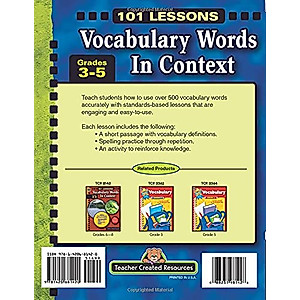 101 Lessons: Vocabulary Words in Context: Vocabulary Words in Context