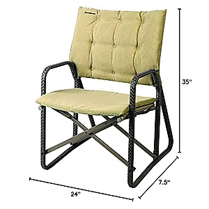 STRONGBACK Outdoor Patio Chair, Portable Folding Outdoor Chair with Lumbar Support, Great for Patio Furniture, Balcony, Camping, and Lawn