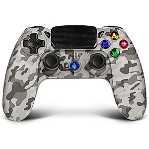 STOGA Wireless Controller for PS4, Controller for PS 4 with Touch Panel Gamepad, Turbo and Audio Jack, Joystick Controller for PS4, Gaming Controller Remote for PS3/PS4,Gray Camouflage