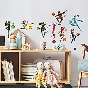 RoomMates RMK5331SCS Miraculous Tales of Ladybug and Cat Noir Peel and Stick Wall Decals, Multi