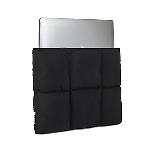 Canvaslife Puffy Laptop Sleeve - 13 Inch, 13.5 Inch & 12.9 Inch MacBook Pro Air Compatible - Quilted Puffer Laptop Case for Women (Black)
