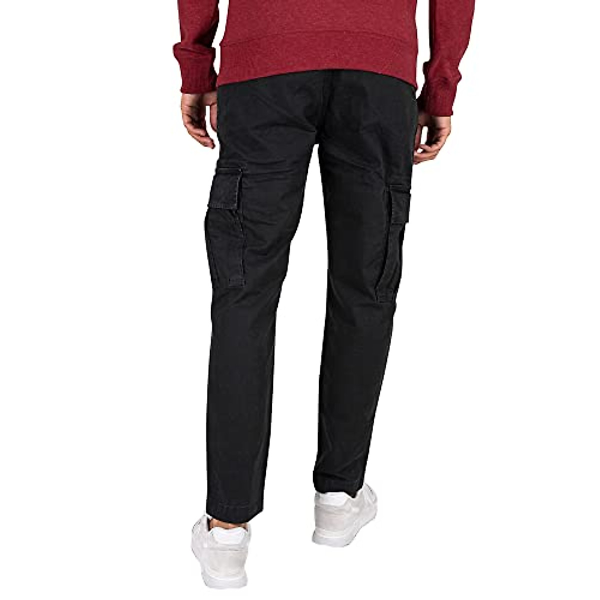 Superdry Mens Organic Cotton Core Cargo Pants Washed Black Size 38/32