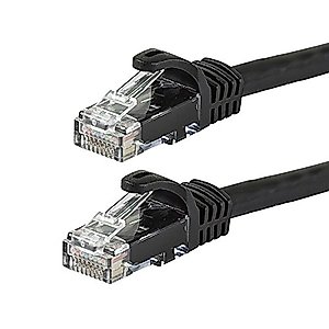Monoprice - 109799 Flexboot Cat6 Ethernet Patch Cable - Network Internet Cord - RJ45, Stranded, 550Mhz, UTP, Pure Bare Copper Wire, 24AWG, 7ft, Black
