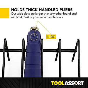 Plier Organizer Rack (2 Pack) Holds A Total of 30 Spring Loaded, Regular and Wide Handle Insulated Pliers, Two Tool Box Organizers, Pliers Storage That Fits Nicely in Your Tool Drawer or Tool Chest
