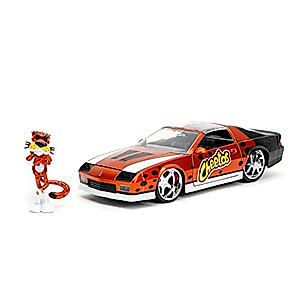 Jada Toys Cheetos 1:24 1985 Chevy Camaro Z28 Die-Cast Car & 2.75" Chester Cheetah Figure, Orange