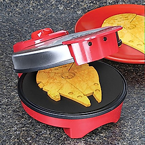 UNCANNY BRANDS Star Wars Waffle Maker Millenium Falcon Waffle Maker, Makes 7" Waffles Officially Licensed Disney Waffle Maker Star Wars Waffle Iron